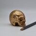 Gold Effect Solid Tiny Human Half Skull Ornament. Small - Etsy