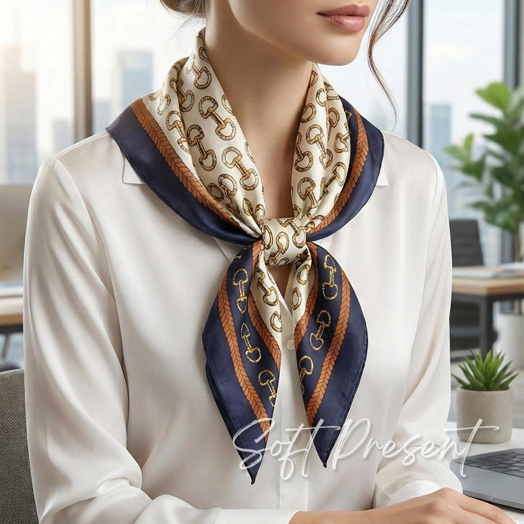 Satin Silk Scarf / 70x70cm Square Handkerchief Scarves / Silky Foulard ...
