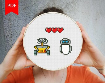 Wall E Cross Stitch | Etsy