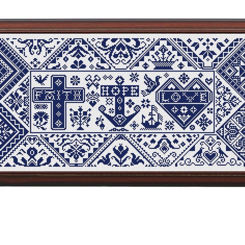 Monochrome Sampler Counted Cross Stitch Pattern Nature Large - Etsy