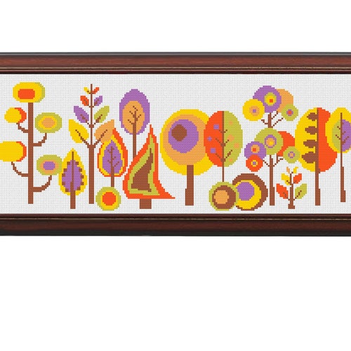 Autumn Tree Cross Stitch Pattern Instant PDF Download Fall - Etsy