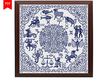 Zodiac Cross Stitch | Etsy