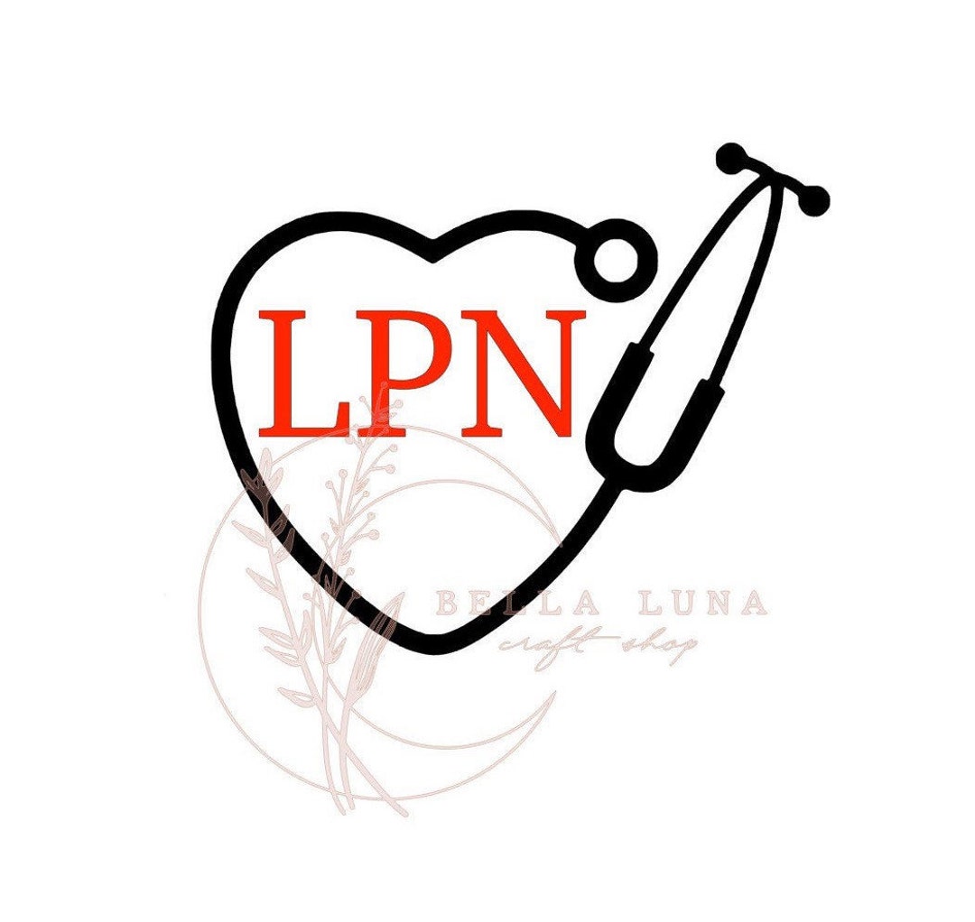 Lpn Stethoscope Heart, Nurse, Svg, Jpg, Png, Digital File - Etsy