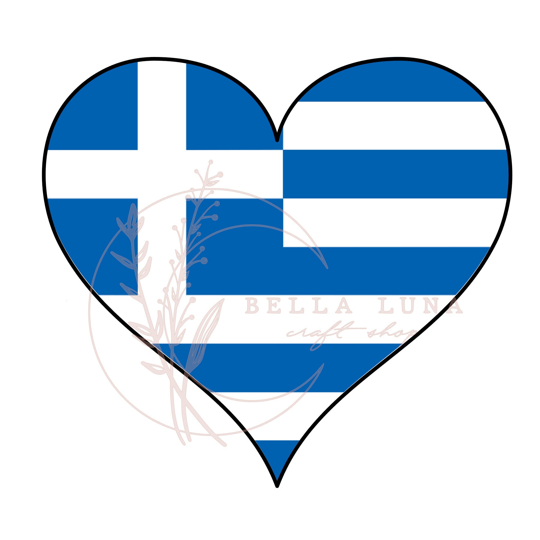 Corazón de bandera griega, bandera griega, svg, png, jpg, archivo ...