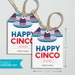 Cinco De Mayo Mexican Fiesta Gift Tags, Party Gift Tags, Printable Gift ...