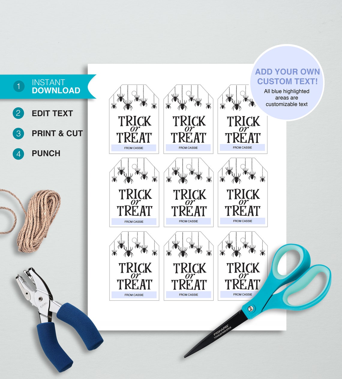 Editable Halloween Template Instant Download Halloween Gift - Etsy