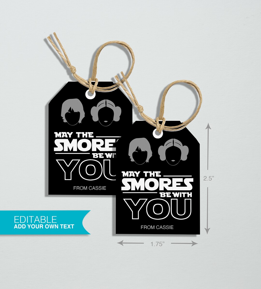 May the Fourth Be With You Gift Tags Editable Template, Star Wars Gift ...