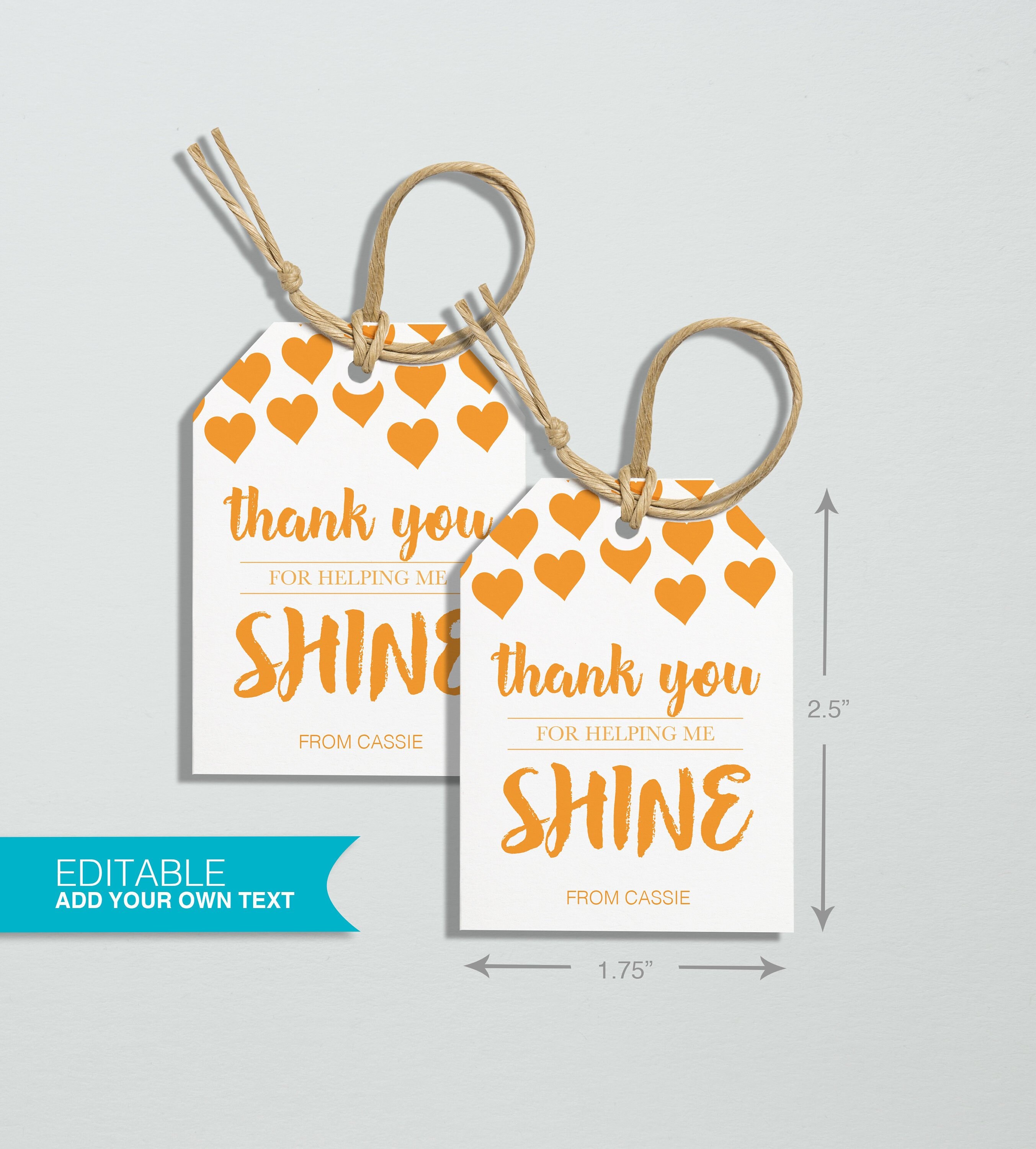 Teacher Appreciation Gift Tags - Editable Template, Teacher Gift Tags ...