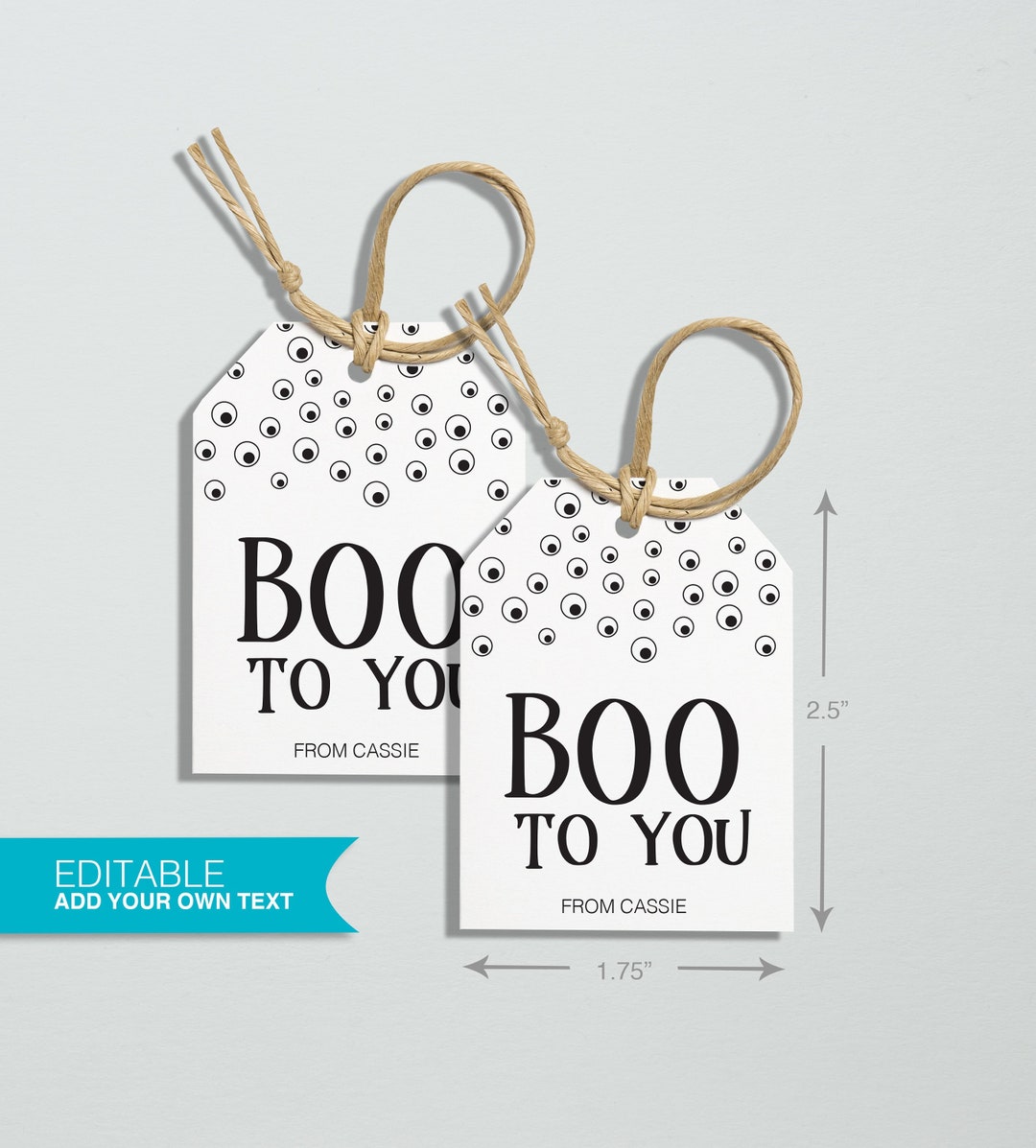 Editable Halloween Template - Instant Download Halloween Gift Tags ...