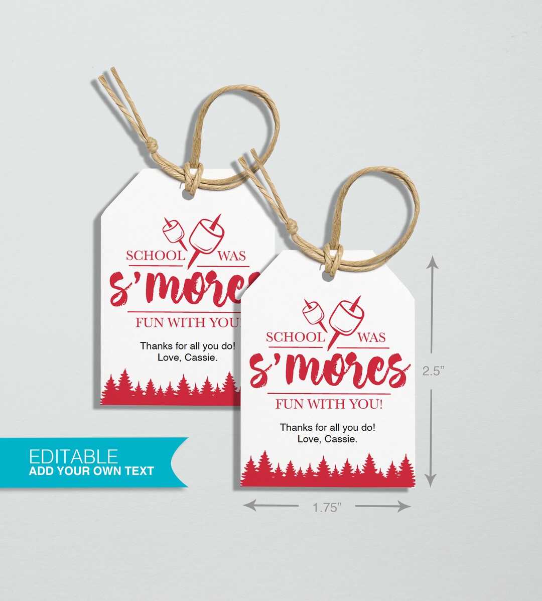 School Was S’mores Fun With You Teacher Appreciation Gift Tags ...