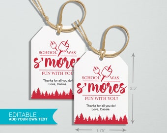 Teacher Appreciation Gift Tags Editable Template, Teacher Gift Tags ...