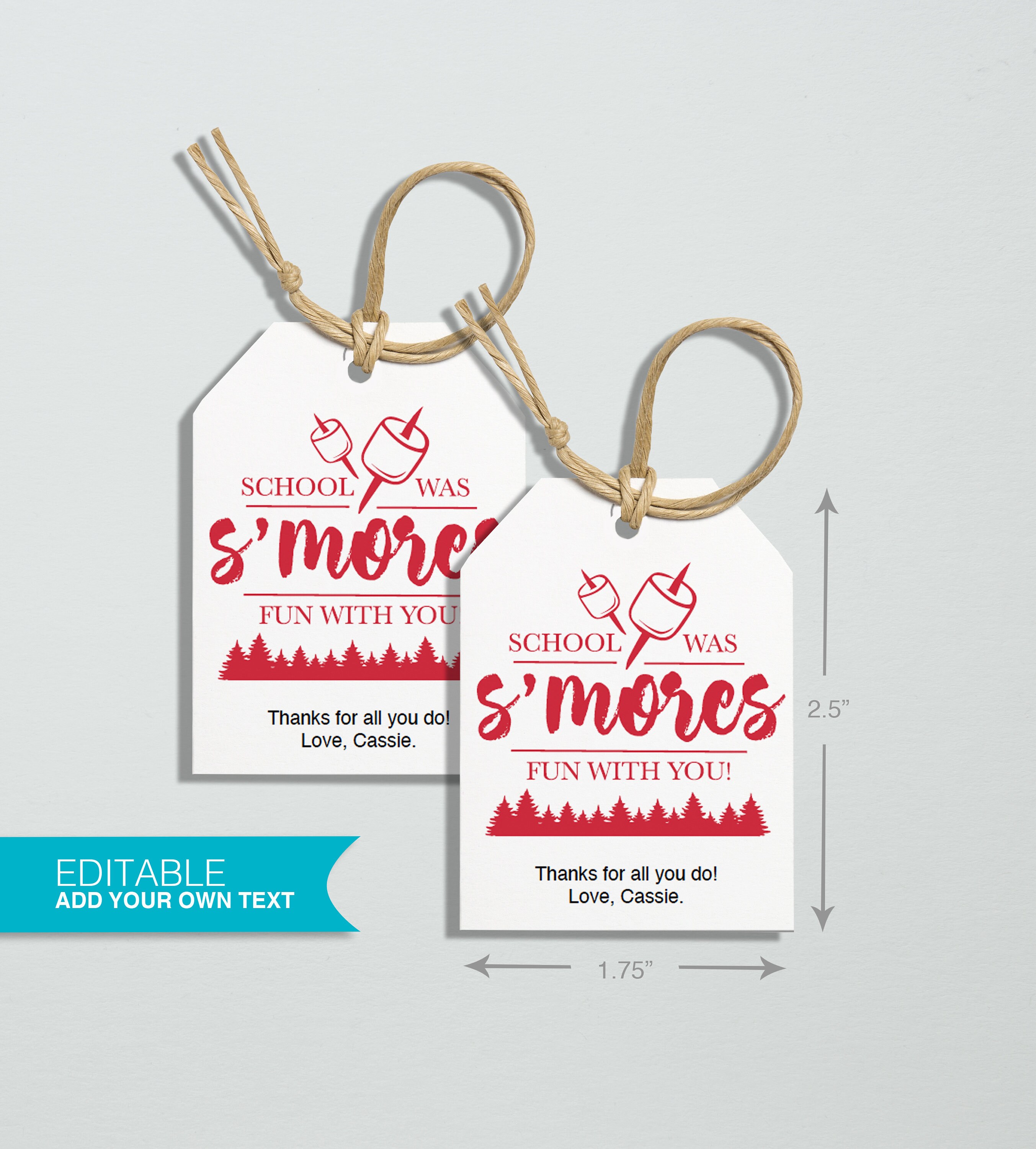 School Was S’mores Fun With You Teacher Appreciation Gift Tags ...