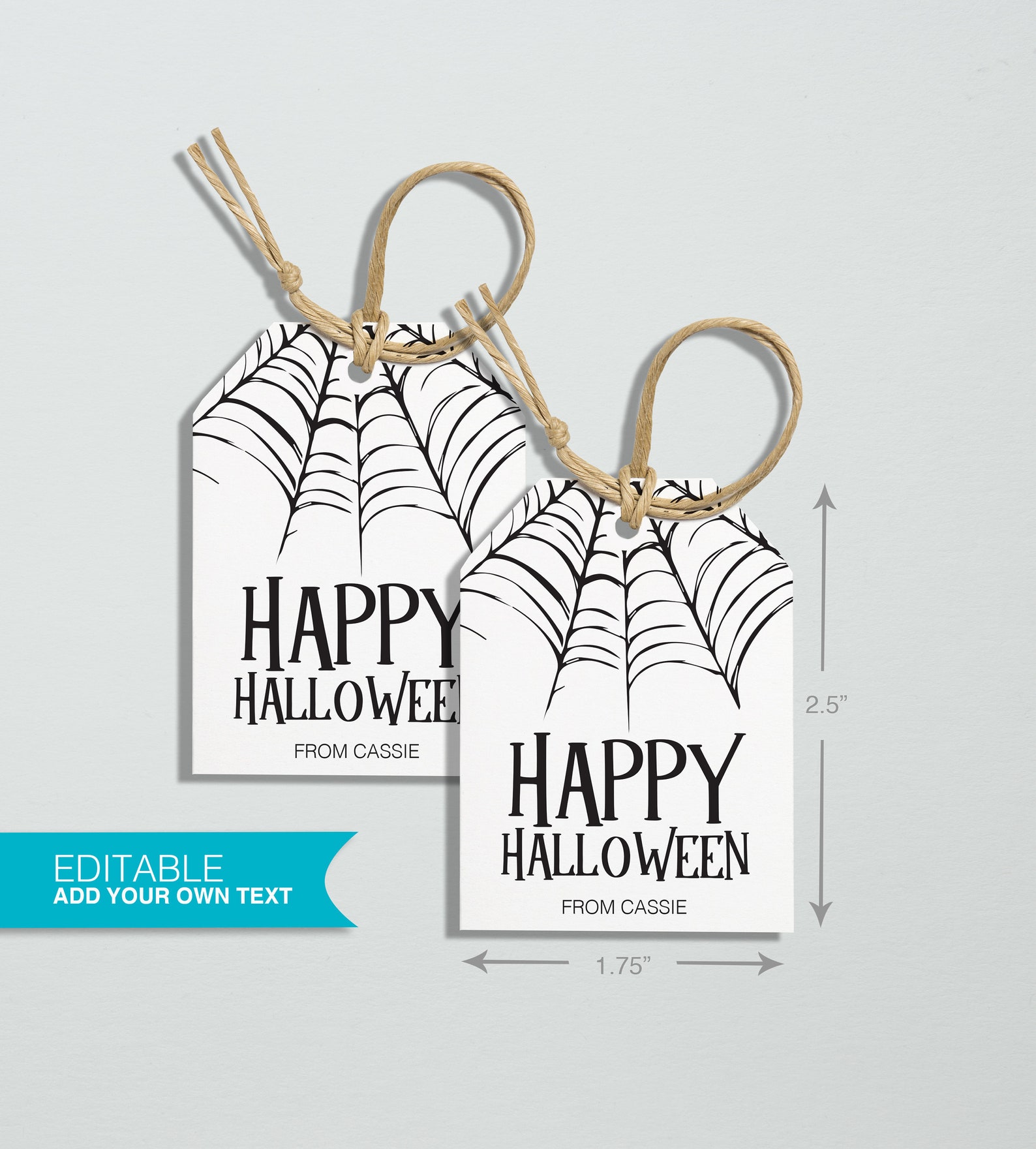 Editable Halloween Template - Instant Download Halloween Gift Tags ...