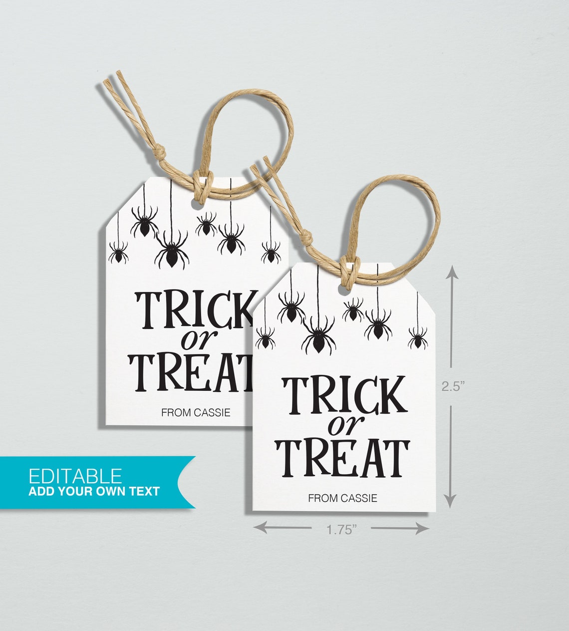 Editable Halloween Template - Instant Download Halloween Gift Tags ...