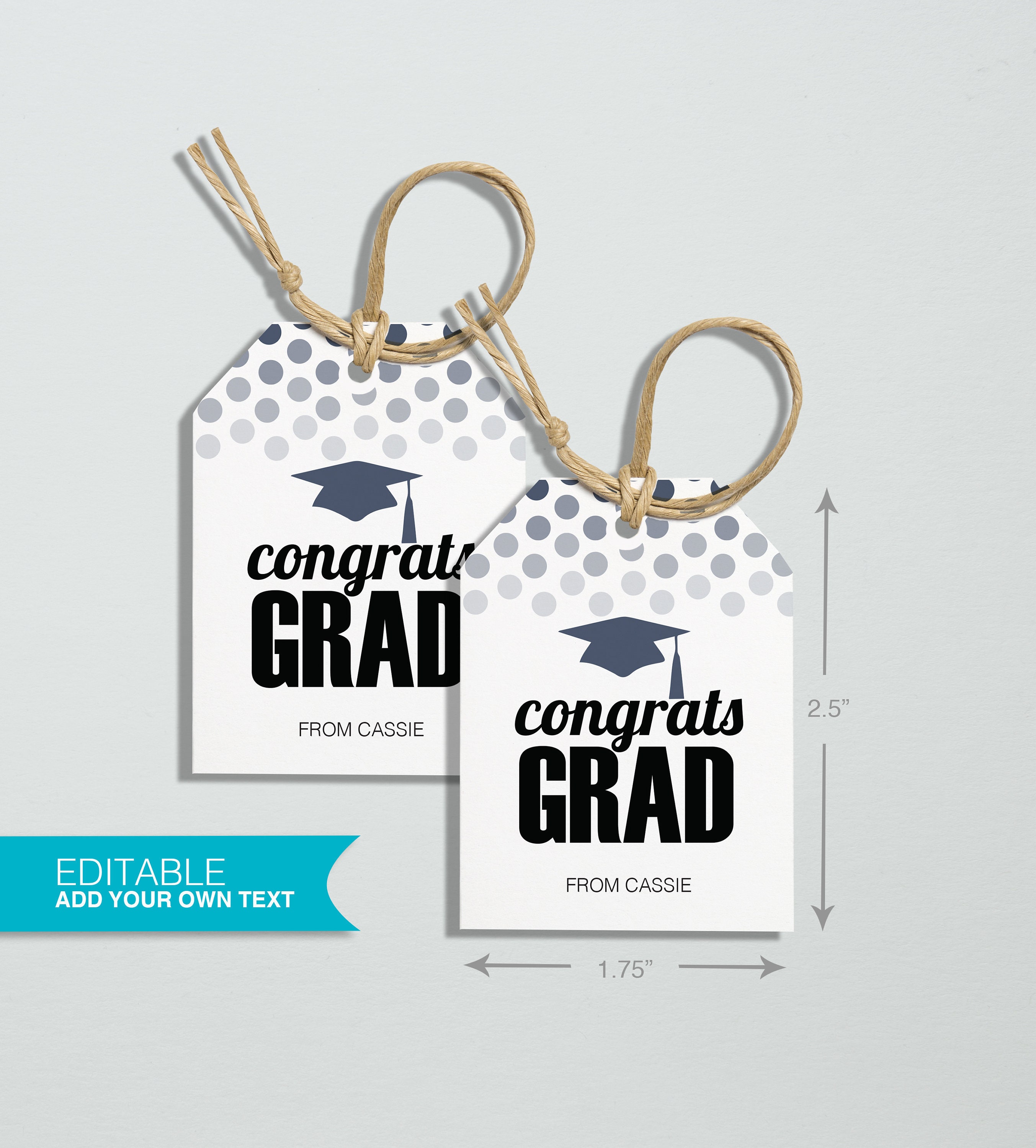 Graduation Gift Tags High School Editable Template Instant - Etsy