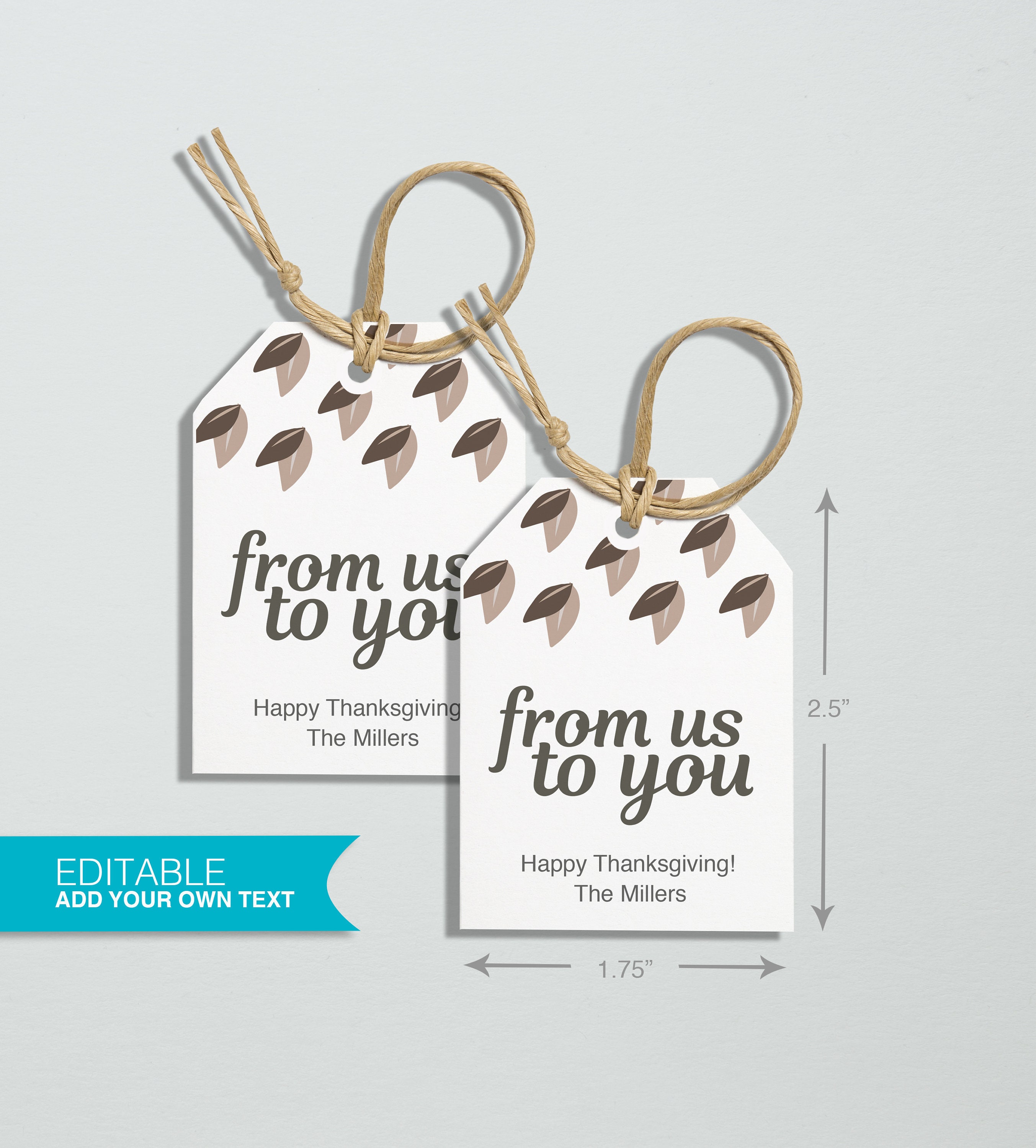 Editable Template Instant Download Thanksgiving Gift Tags - Etsy