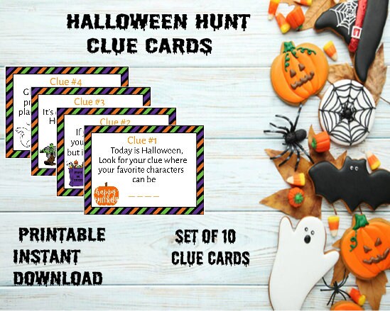 Halloween Hunt Clue Cards - Etsy