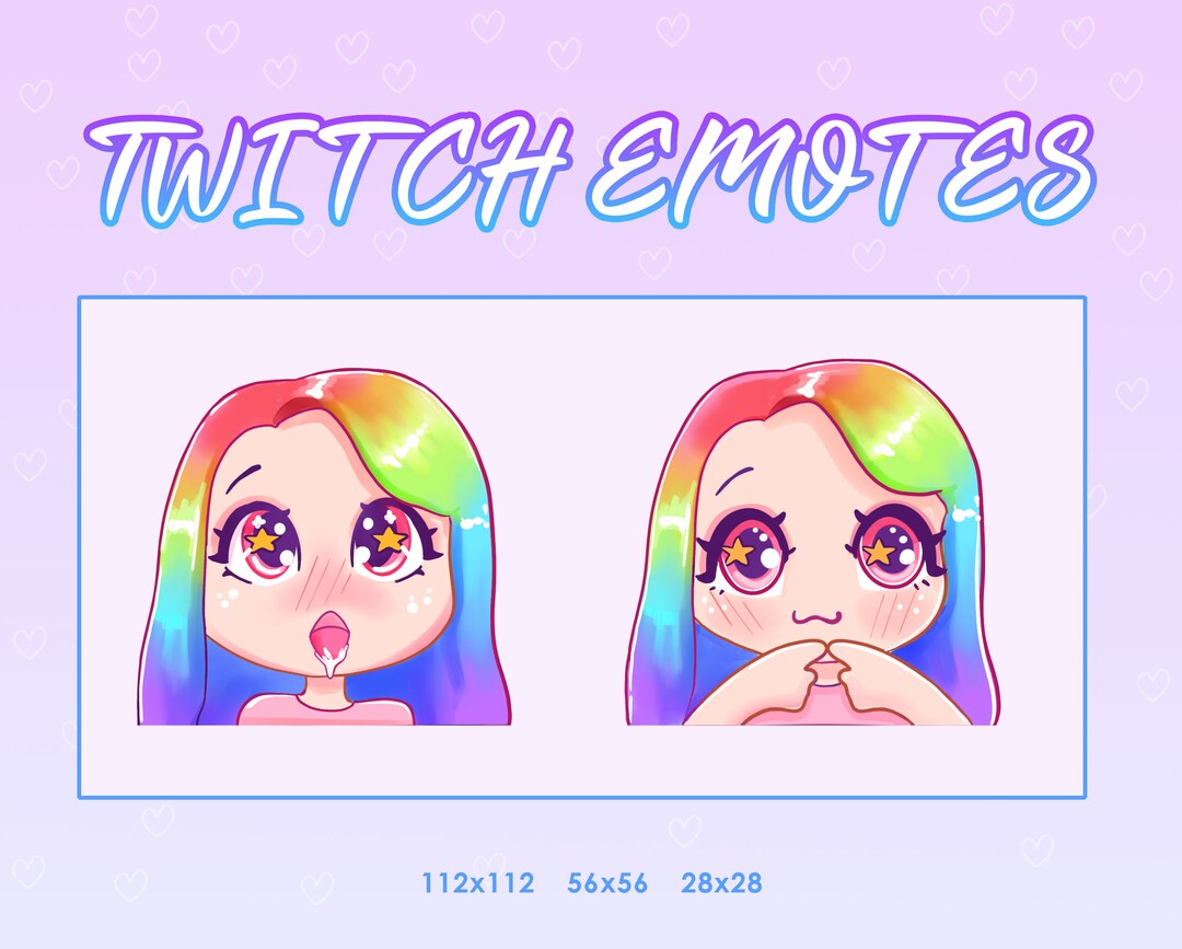 Premade UWU Ahegao Emotes for Streamers / Twitch Emotes - Etsy