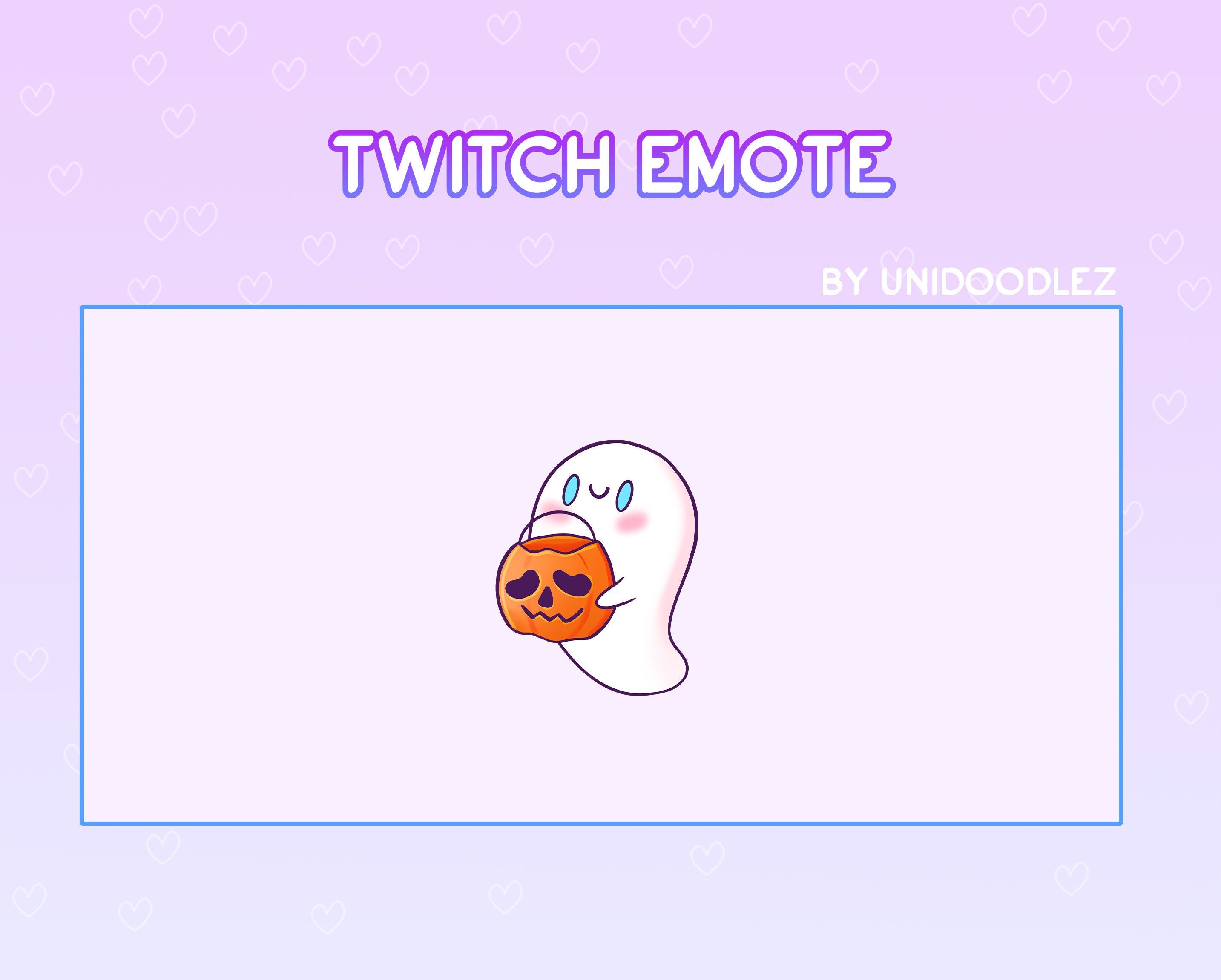 Cute Ghost Emote/ Premade Twitch Emotes/ Halloween / Affiliate Streamer ...