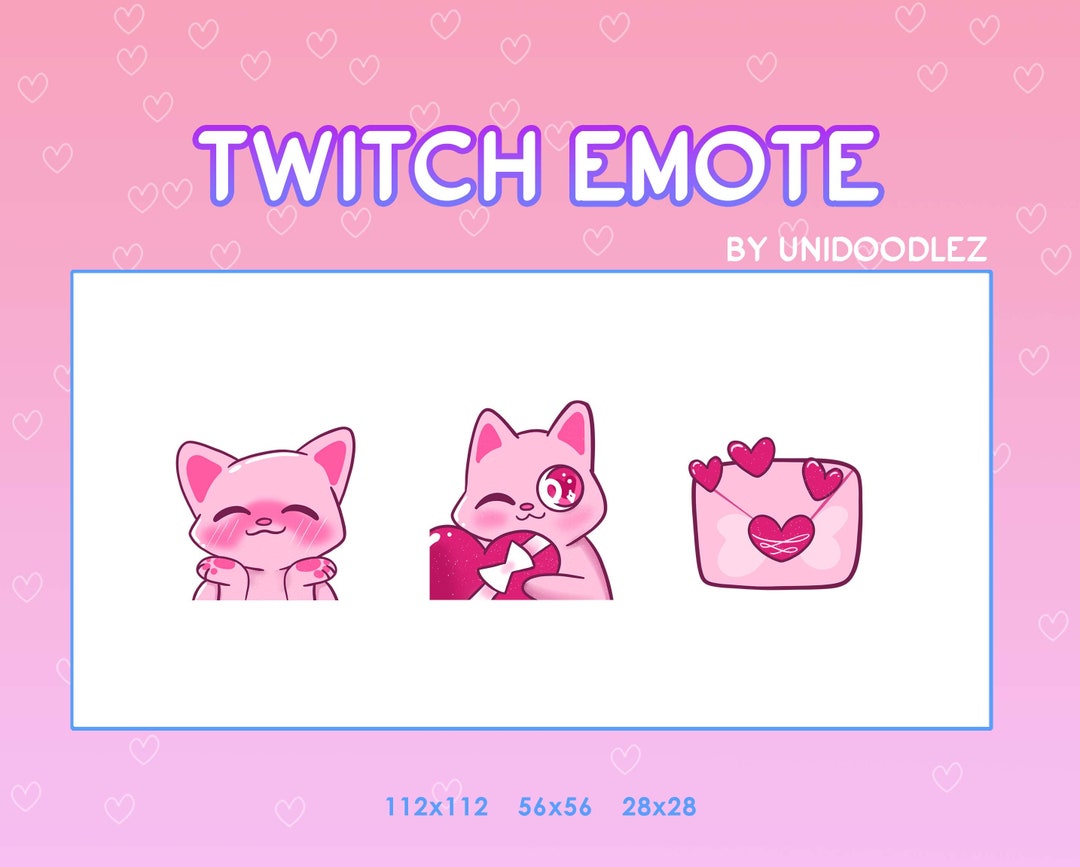 Love Emote/ Premade Twitch Emotes/ Valentine's Day/ Affiliate Streamer ...