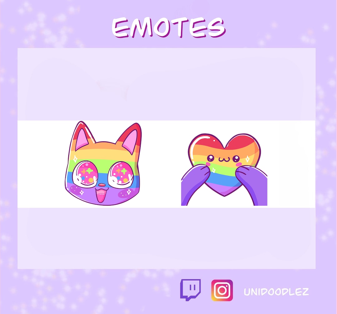 Pride Cat Emotes/ Premade Twitch Emotes/ LGBTQ+ / Affiliate Streamer ...