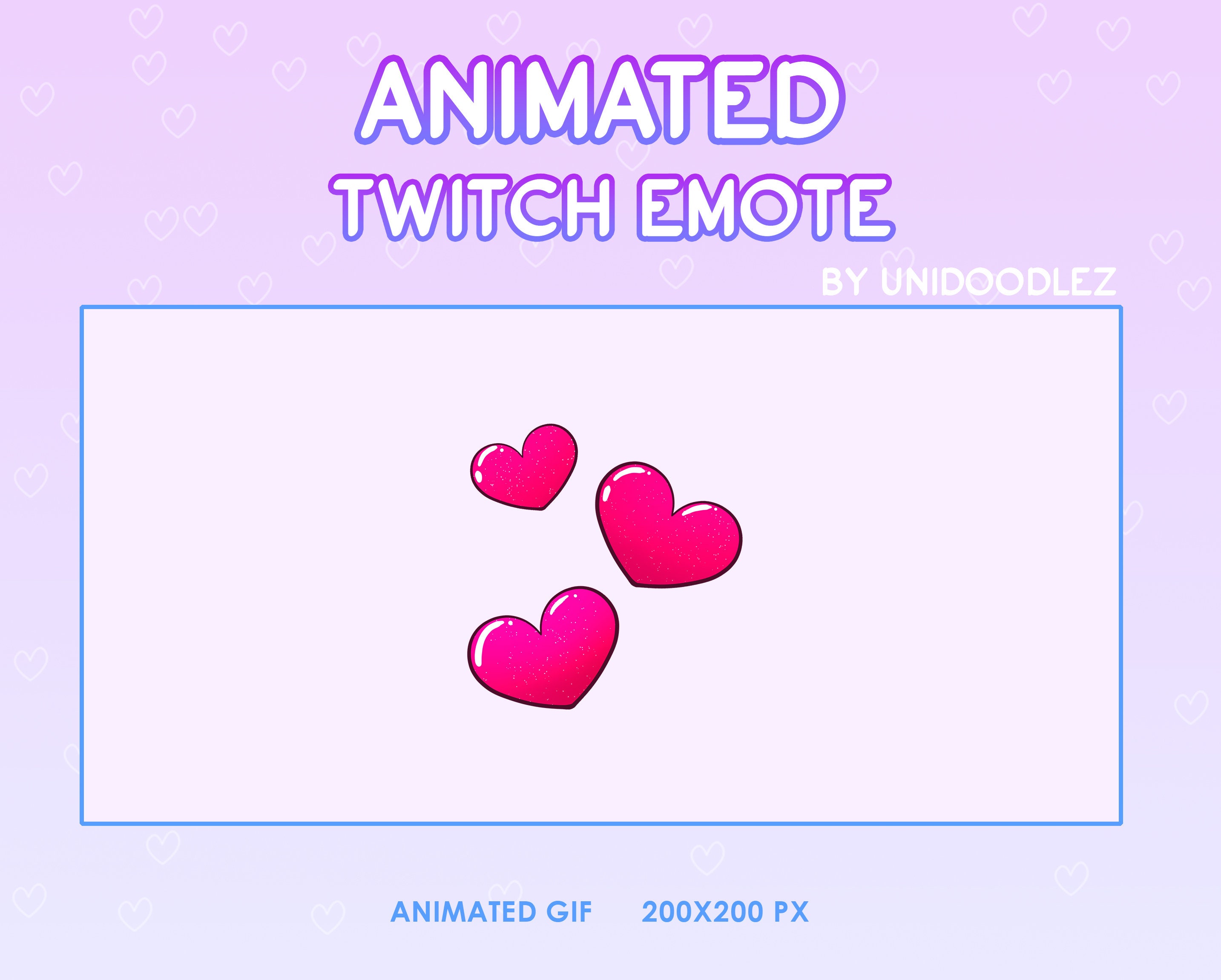 ANIMATED Heart Emote/ Premade Twitch Emotes/ Valentine's / Affiliate ...