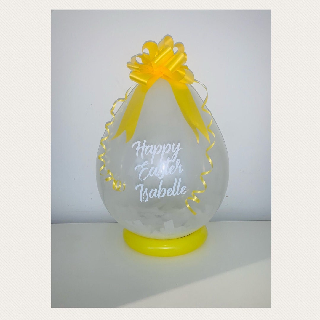 Personalised Easter Popping Balloon Pop Me Happy Easter Piñata Balloon ...