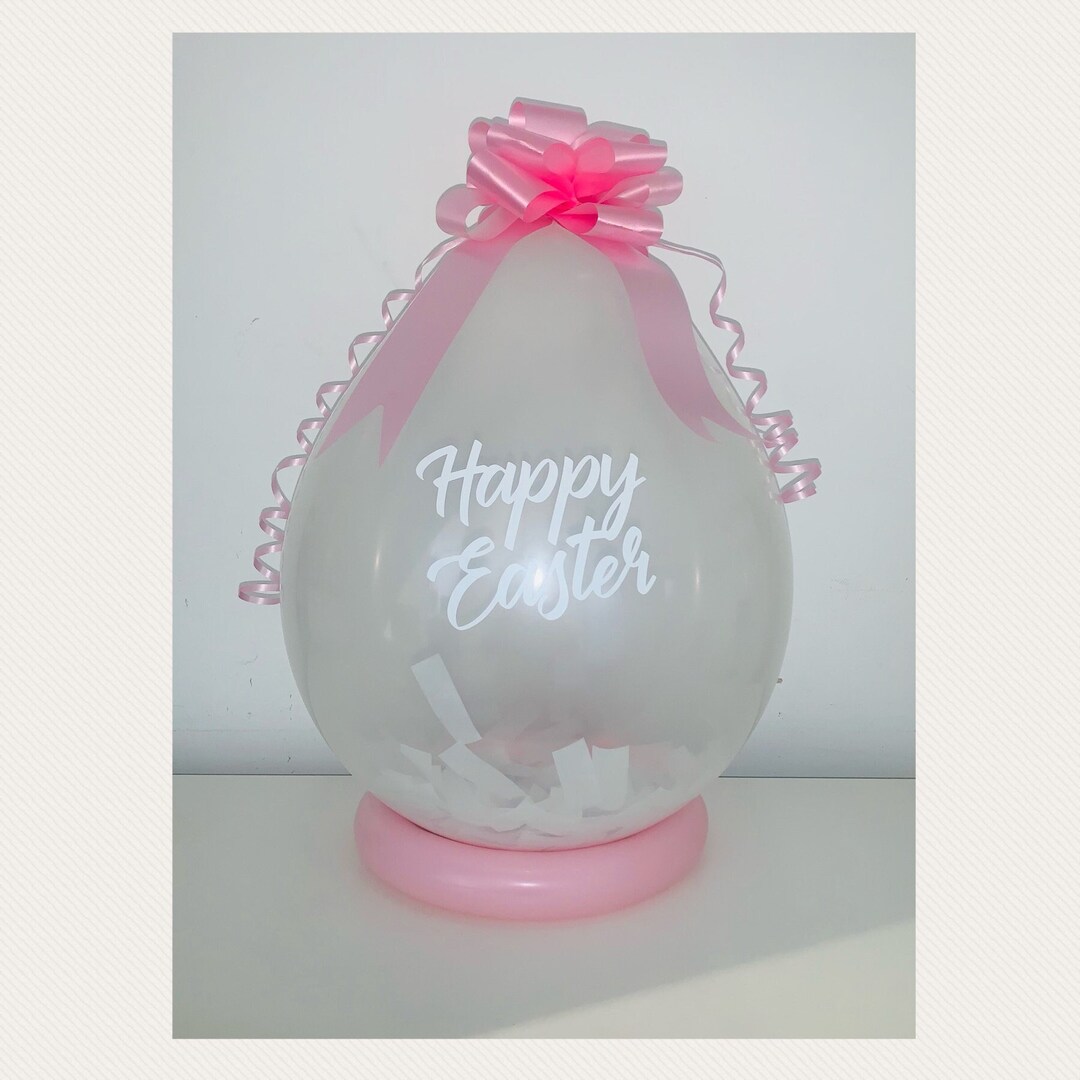 Personalised Easter Popping Balloon Pop Me Happy Easter Piñata Balloon ...