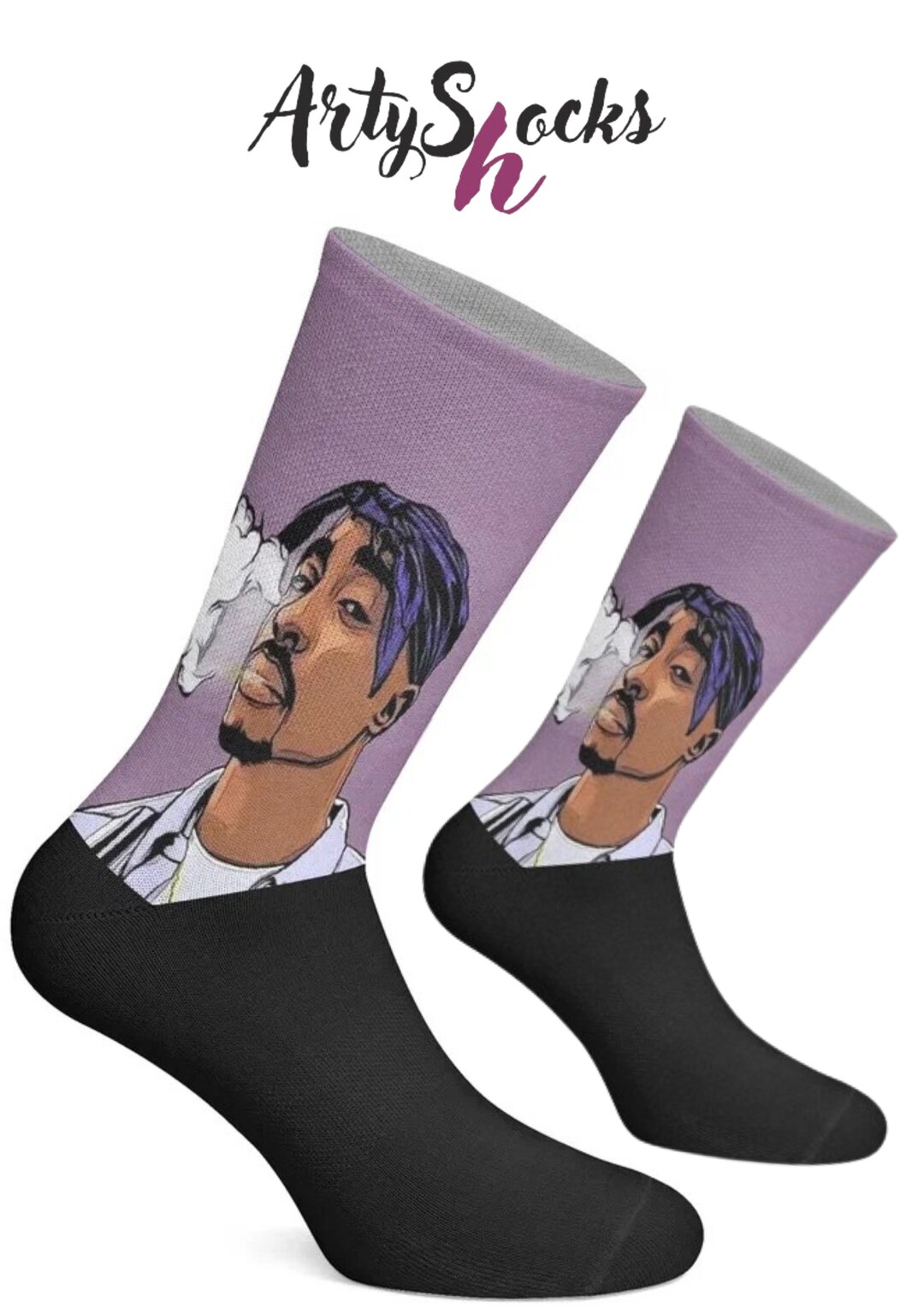 Tupac Shakur Socks/ Art Socks/ Funny Socks/modern Socks/printed Socks ...