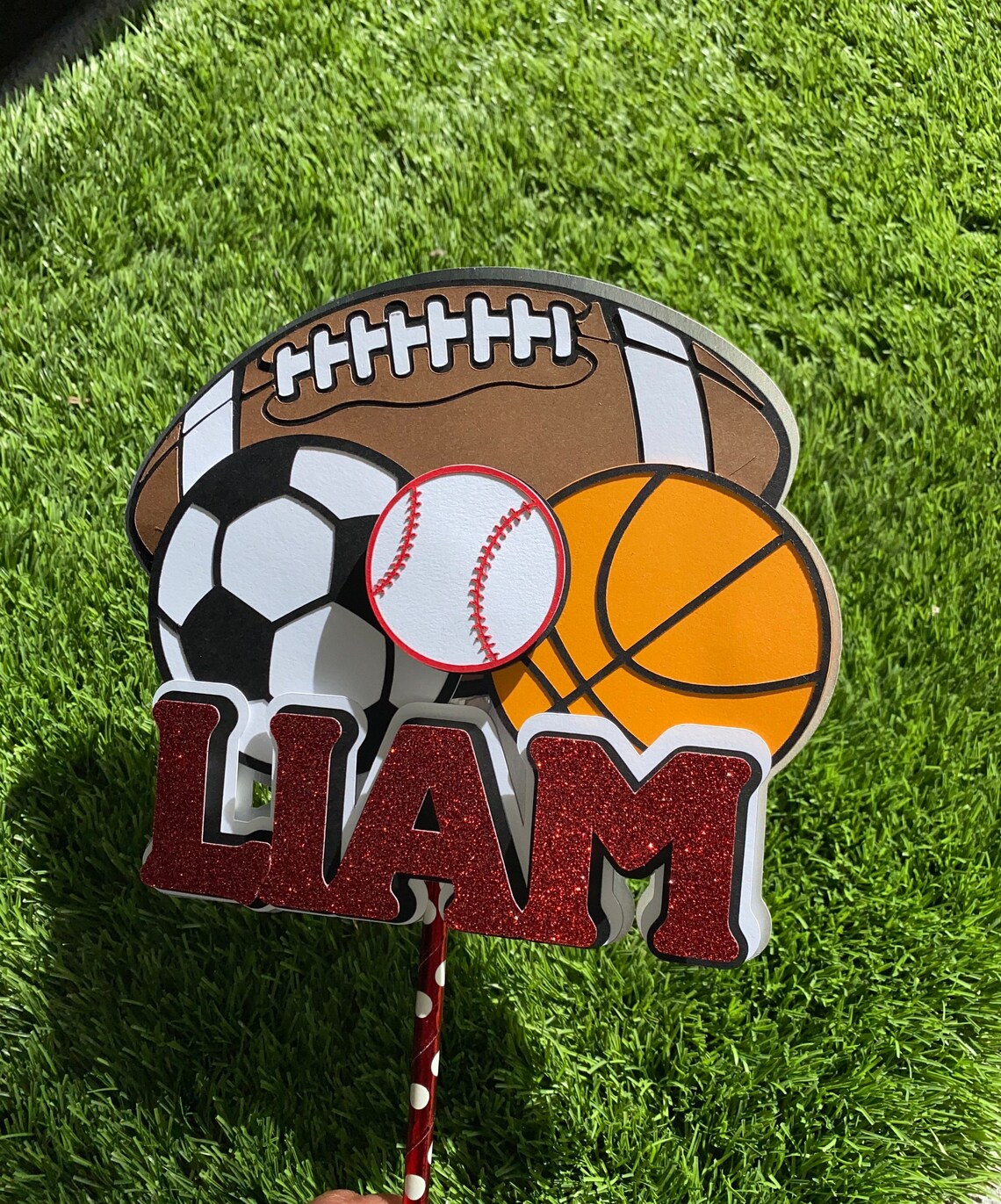 Cake Topper/ Sports Cake Topper/ Sports Party Supplies / - Etsy