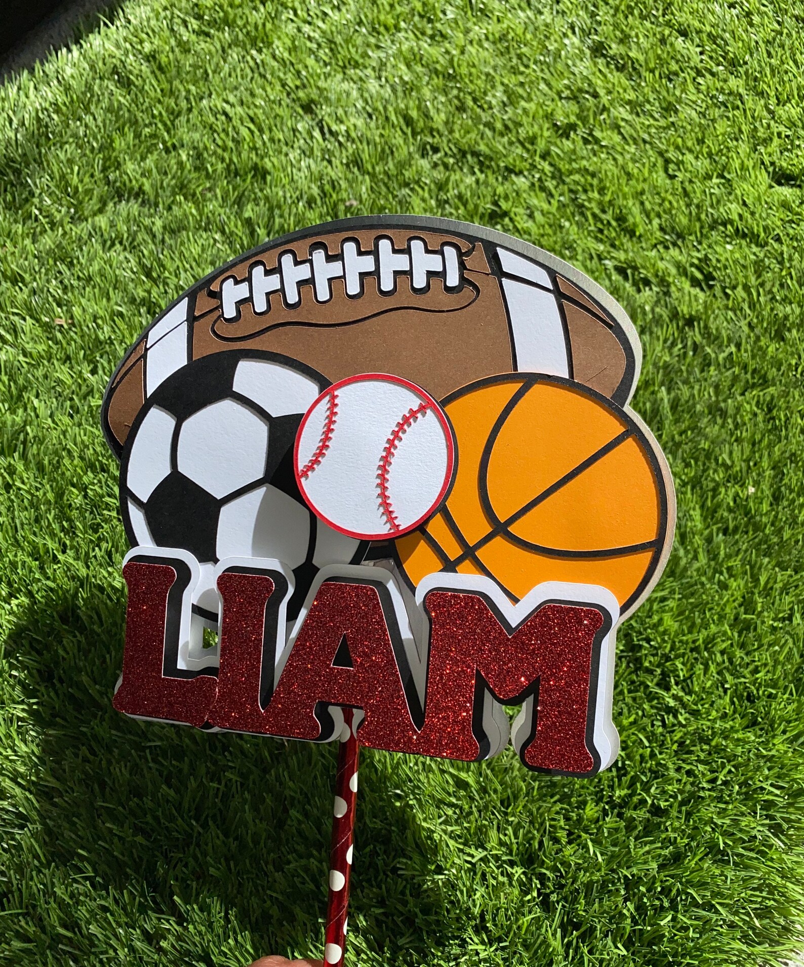 Cake Topper/ Sports Cake Topper/ Sports Party Supplies / Treats Toppers ...