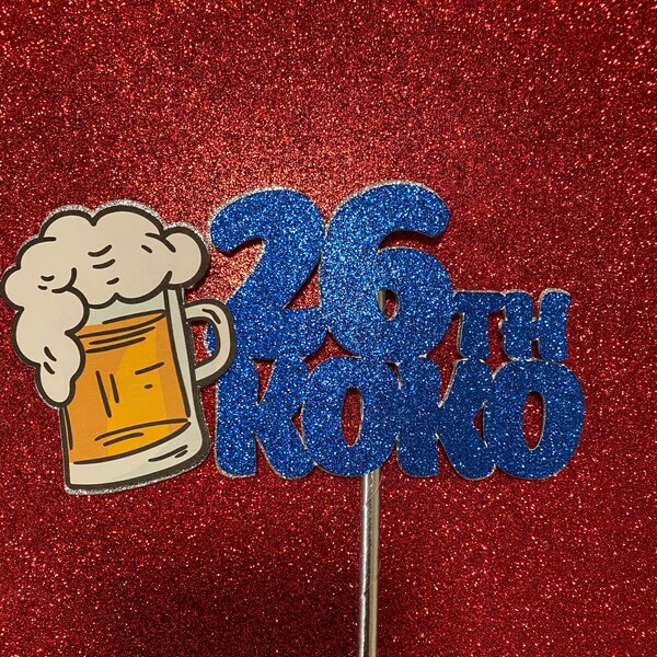 Beer Cake Topper - Etsy