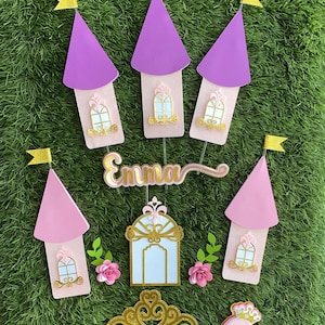 Castle Cake Topper/ Princess Cake Topper/ Crown Cake Topper/ Party ...