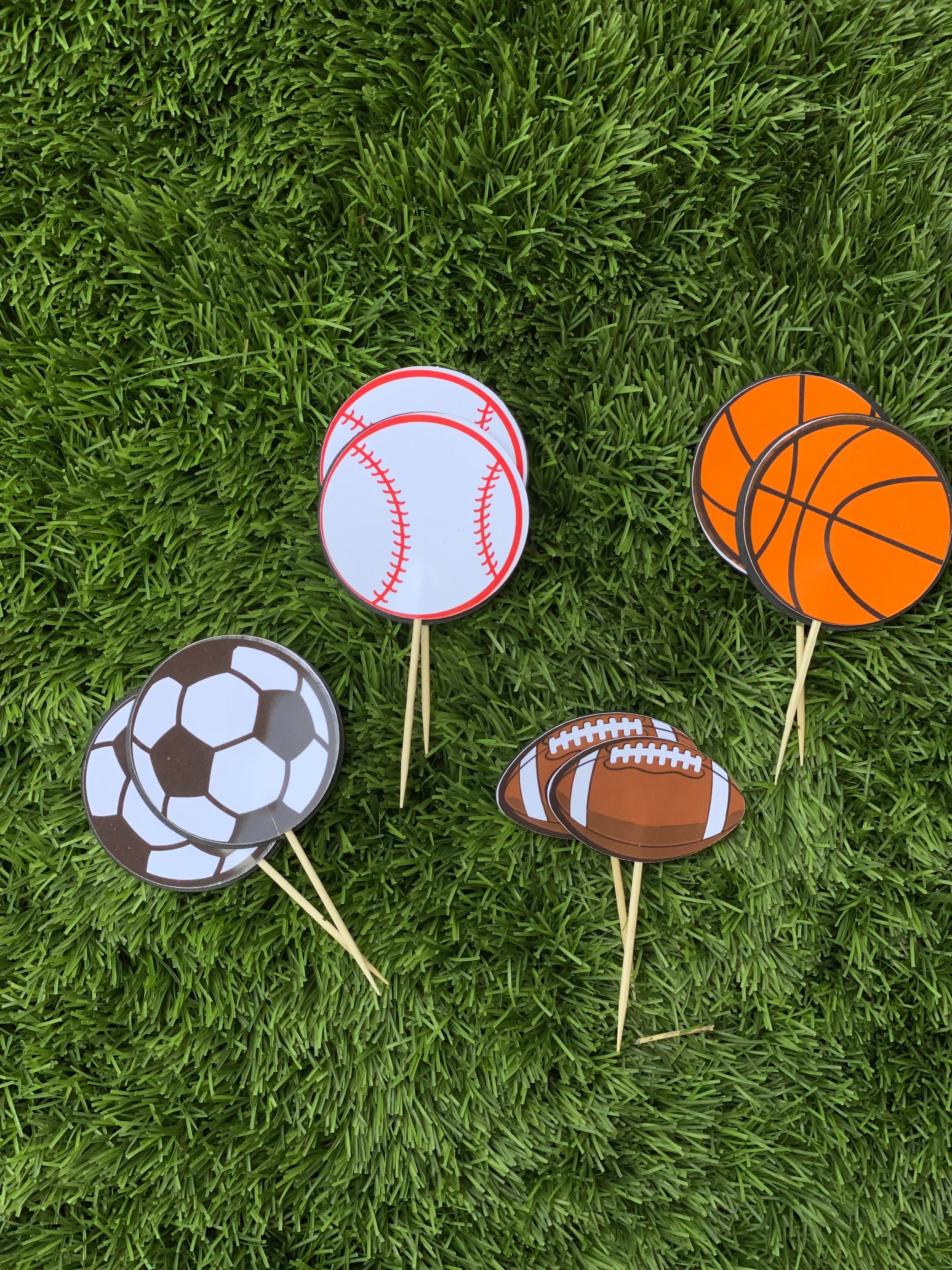 Cake Topper/ Sports Cake Topper/ Sports Party Supplies / Treats Toppers ...