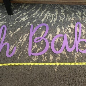 Customizable Backdrop Name/ Letters / Oh Baby Purple or Any Color. Made ...