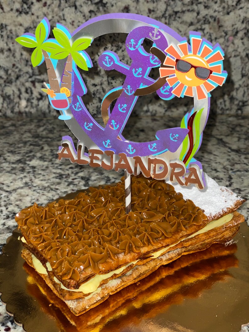 Anchor Cake Topper / Tropical Party/ Nautical / Beach Party Treats ...