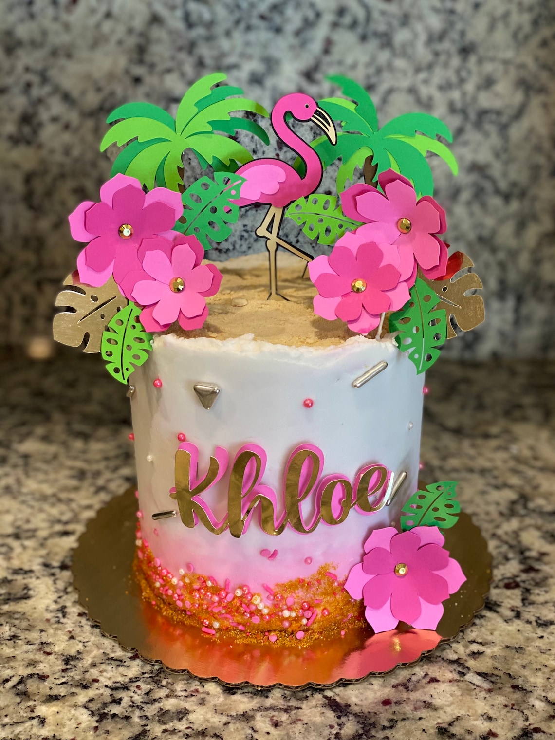 Inspired Flamingos Cake Topper / Tropical Party/ Birthday | Etsy
