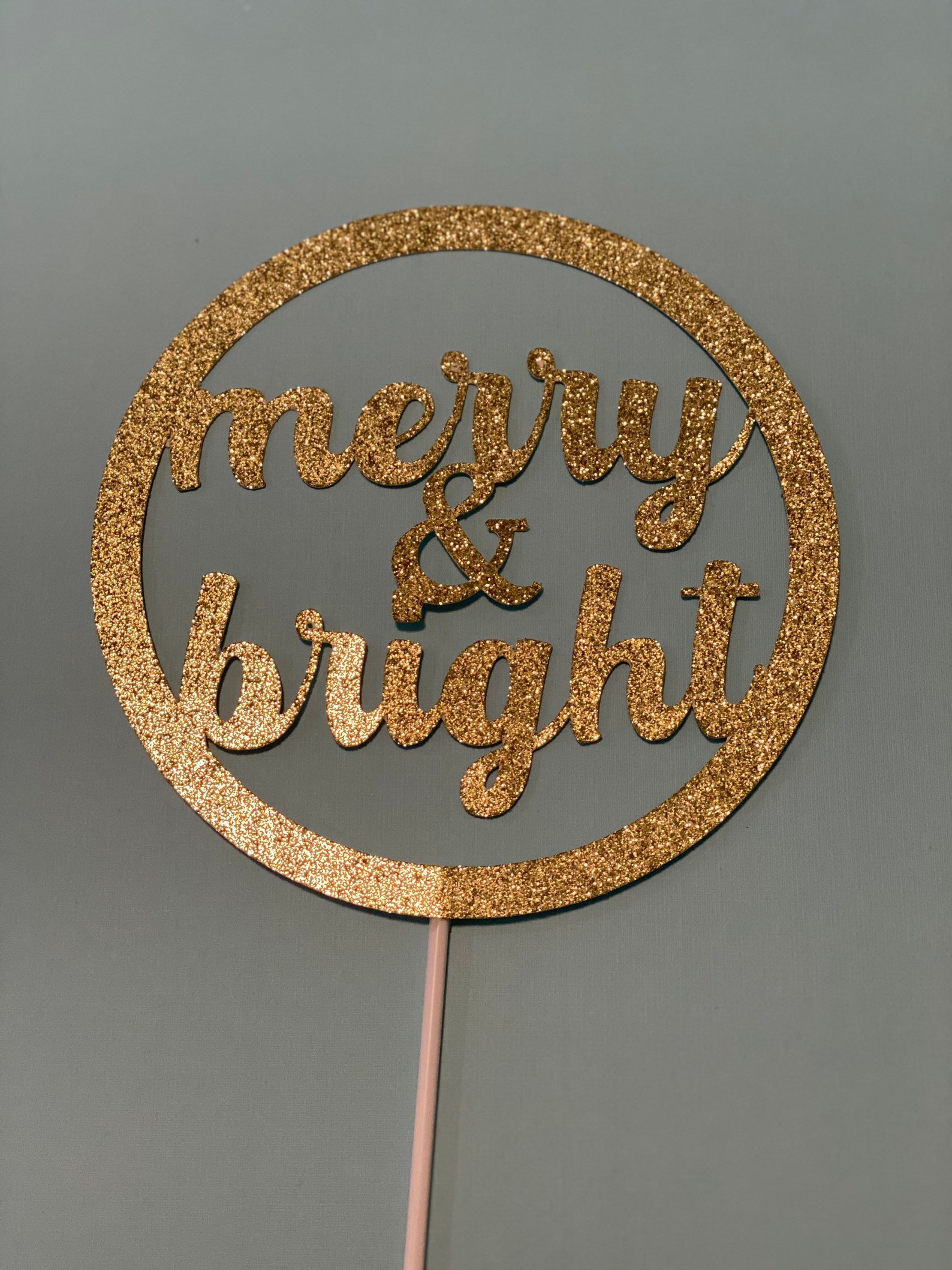 Merry Christmas / Cake Topper / Treats Toppers / Merry and Bright Cake ...