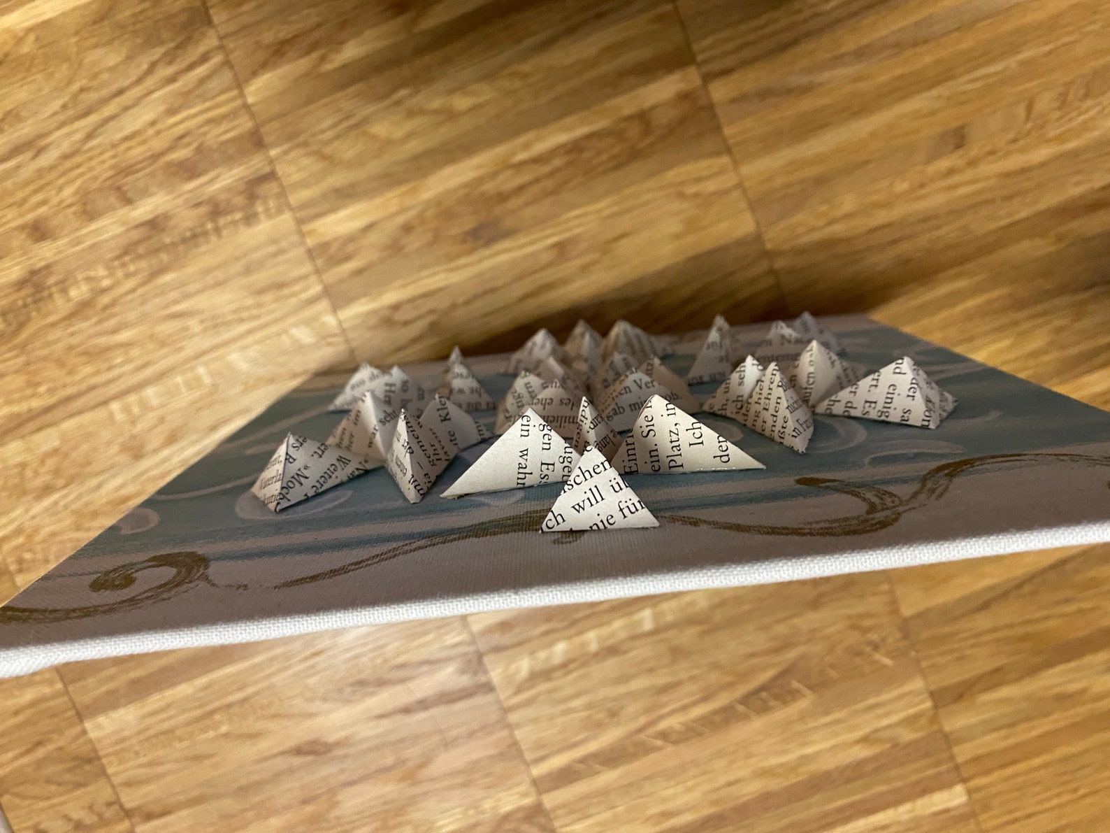 3D Ice Crystal Papercraft Book Page Image on Fabric in Wintery - Etsy