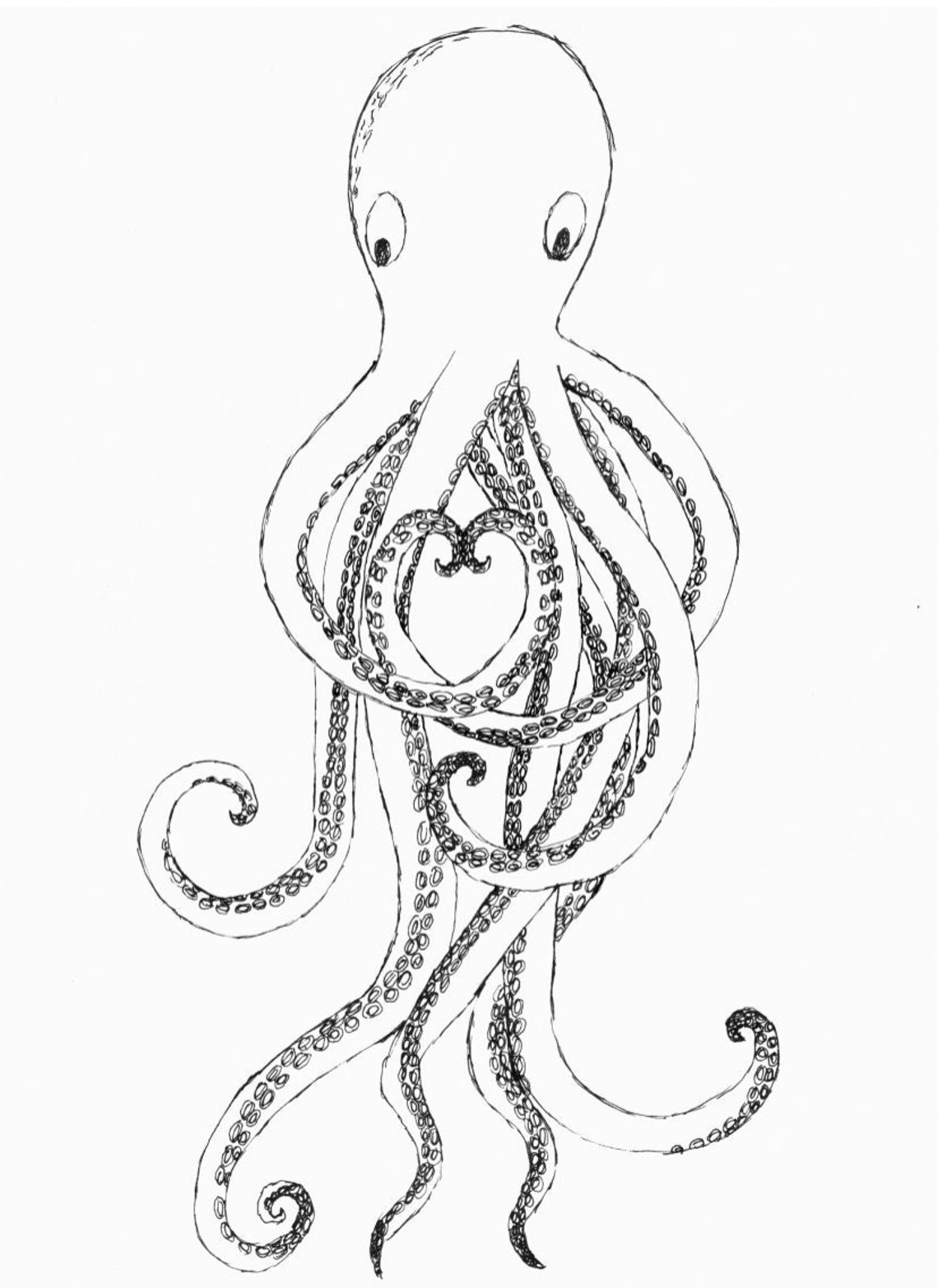 Printable: Set of 4 Octopus Folding Cards in A4 Format to Print Out and ...