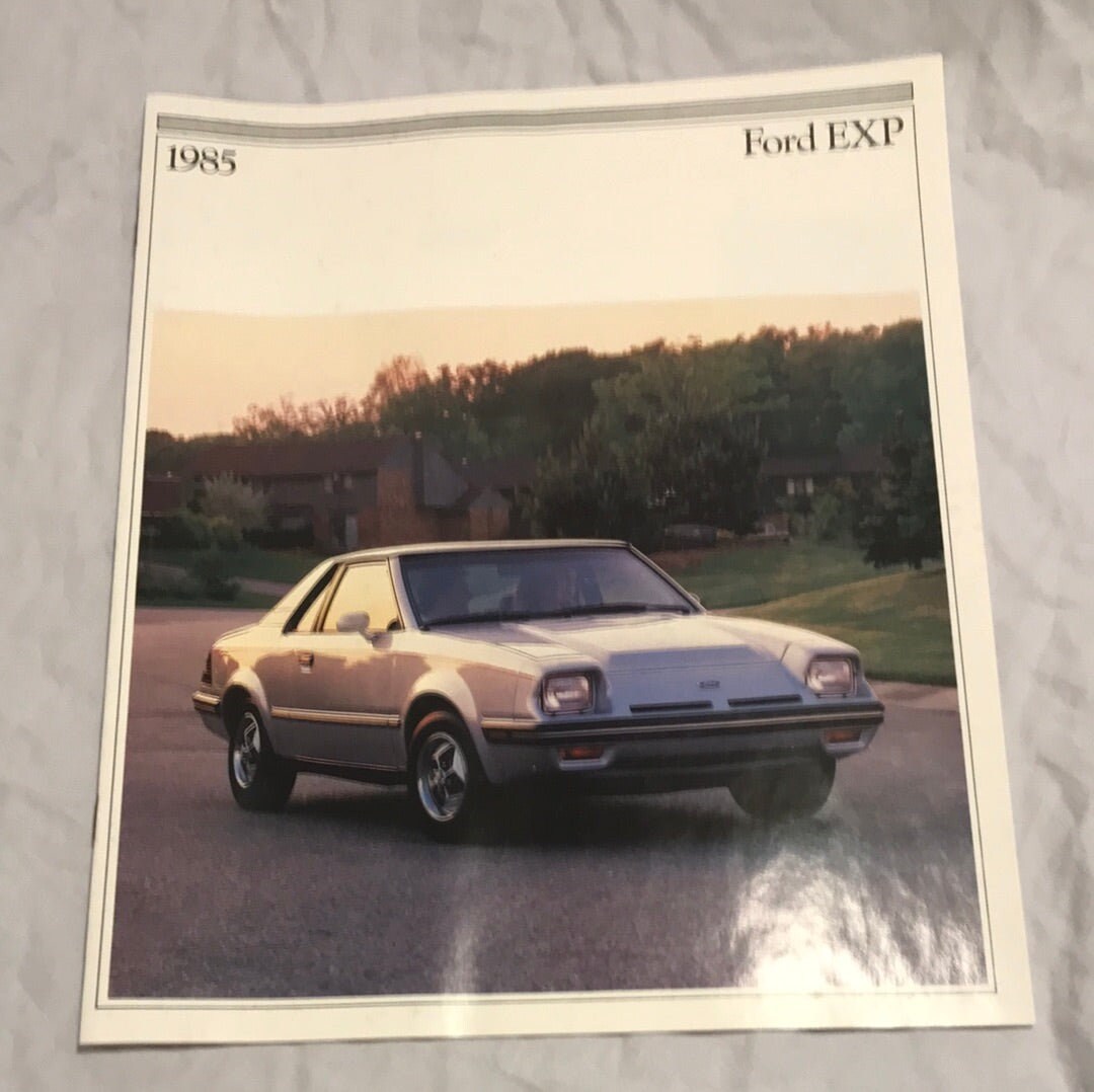 1985 Ford EXP Sales Brochure - Etsy