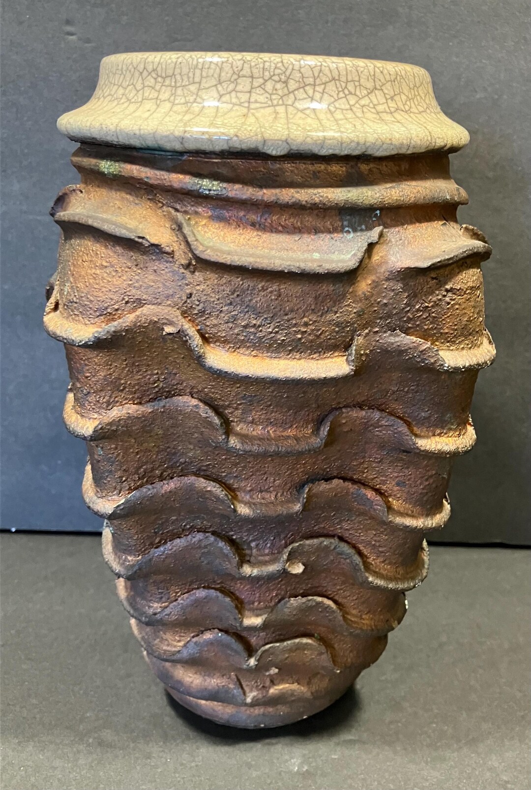 Bruce Odell Iridescent Raku Pottery Vase *please Read* - Etsy