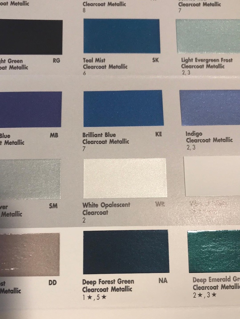 1994 Ford Passenger Car Exterior Colors Brochure - Etsy