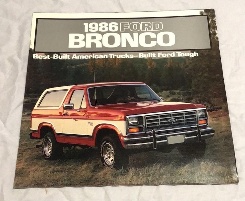 1986 Ford Bronco Dealer Sales Brochure - Etsy