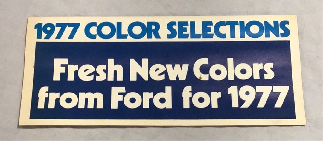 1977 Ford Car Exterior Color Selections Brochure - Etsy