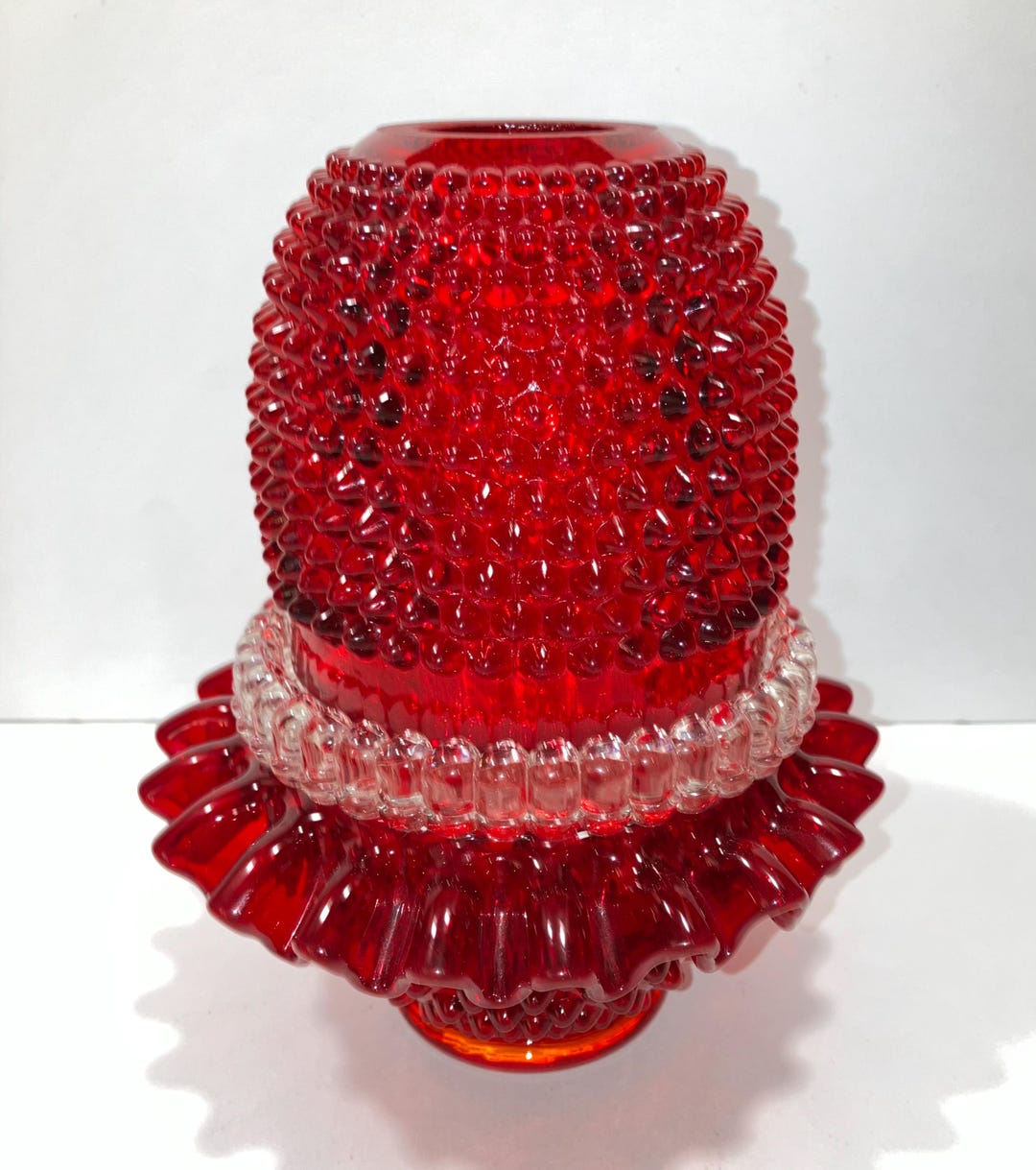 LG Wright 4 Piece Fairy Lamp Light Ruby Red Hobnail Unsigned - Etsy