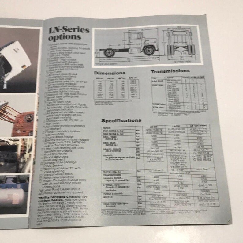 1983 Ford Ln-series Big Truck Dealer Sales Brochure - Etsy