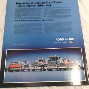 1982 Ford L-line 800-9000 Series Trucks Sales Brochure - Etsy