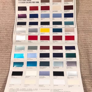 1996 Ford Truck Exterior Colors Brochure - Etsy
