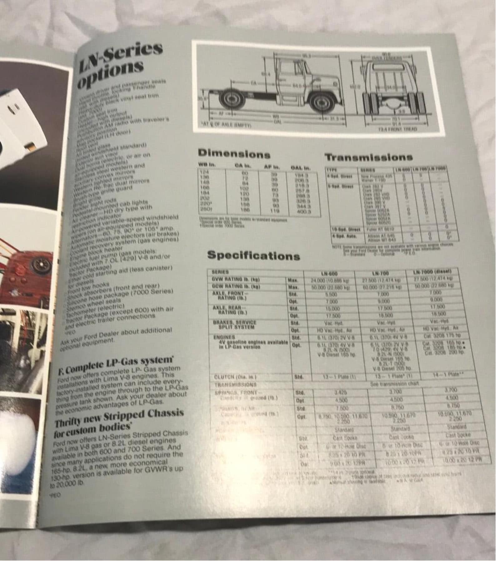 1982 Ford Ln Series 600-7000 Series Trucks Sales Brochure - Etsy
